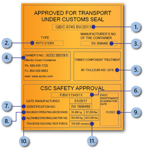 How to Read an ISO Shipping Container’s CSC Plat..... | Falcon Blog