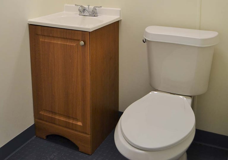 20-ft ISO Container Office & Half Bath | Falcon Structures