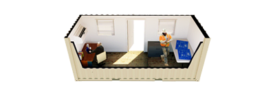 Shipping Container Office | Single Office - 20' or 40' Length